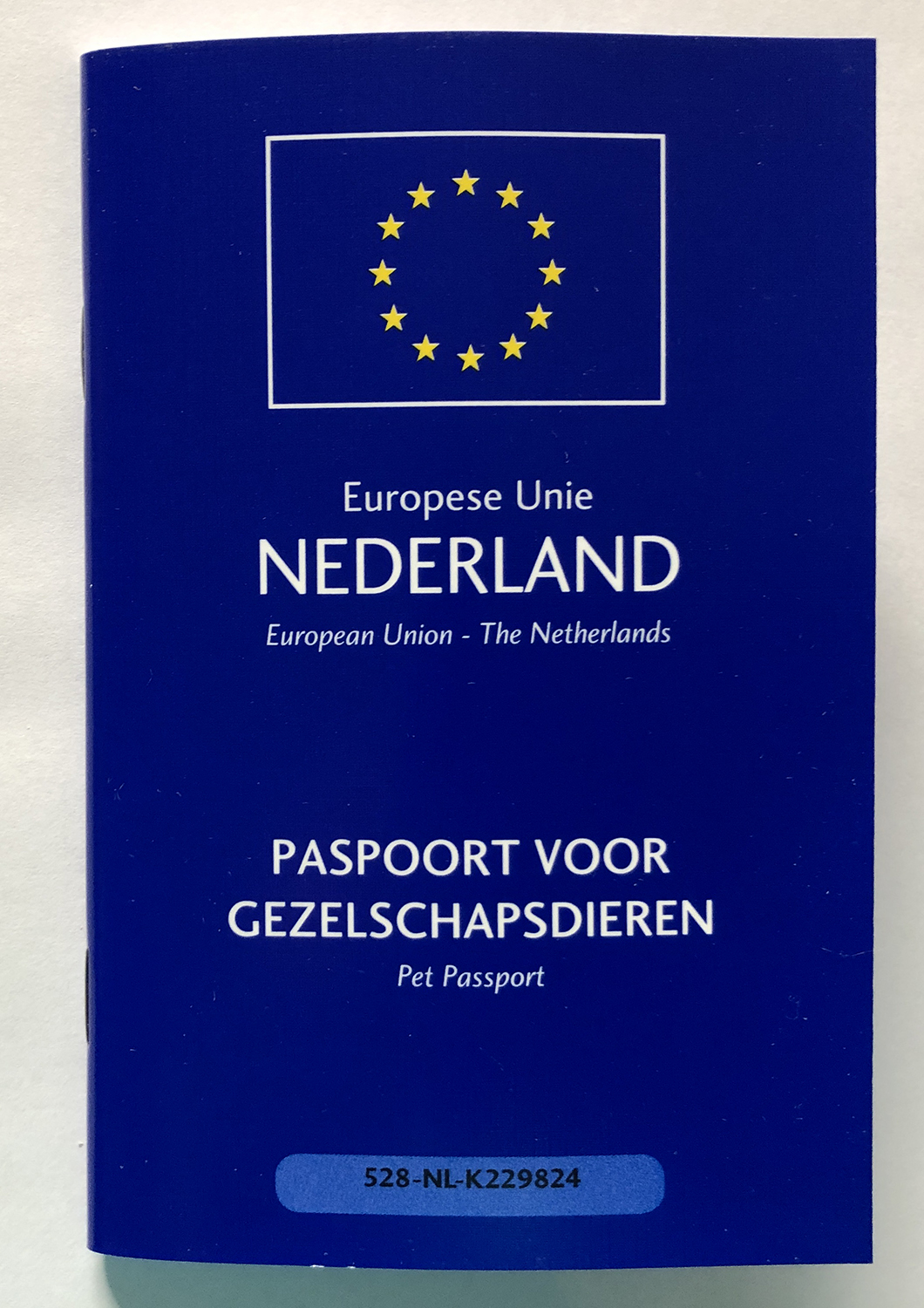 Het officiële dierenpaspoort, niet zomaar een boekje.