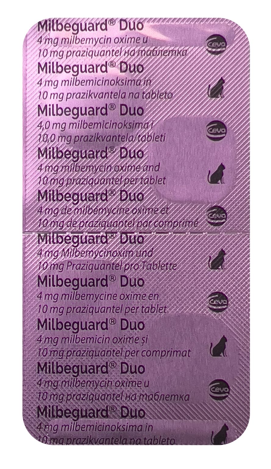 Bijsluiter Milbeguard Duo 4 mg/10 mg - Dierenkliniek Tiel